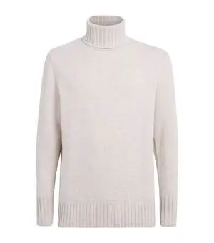 N.peal Cashmere Brompton Rollneck Sweater - Grey