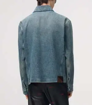 Loewe Leather-patch Denim Jacket