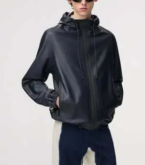 Loewe Lambskin Hooded Jacket