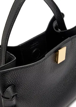 Yuzefi Gyoza Grained Leather Tote - Black