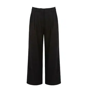 TOHEN Manon Low-rise Pleat Front Trousers - Black