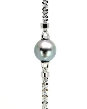 SMUCCII Aria Tahitian Pearl Bracelet In 18k White Gold Plated Sterling - Silver