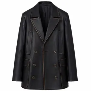 FRONT ROW SHOP Double-breasted Leather Jacket