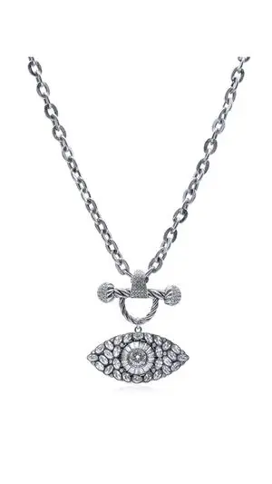BAYEMEYC Escena Evil Eye Charm Necklace - Silver