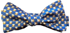 LAZYJACK PRESS Whiskey Business Bow Tie - Blue