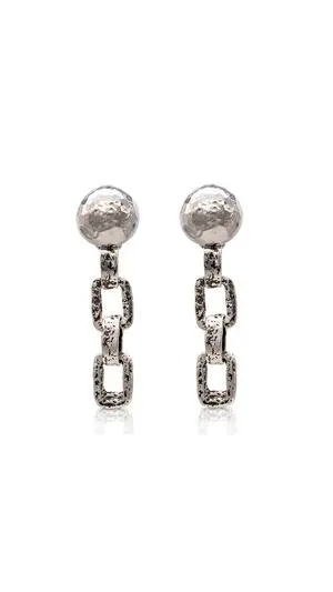 BAYEMEYC Bouton Dangle Earrings - Silver