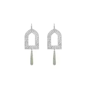 SHEIDA FARROKHI Silver / Green Simin Earrings Sterling Silver Pistachio - Silver/green