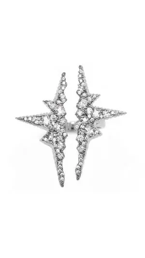 BAYEMEYC Siaure Crystal Statet Ring - Silver