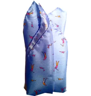 LAZYJACK PRESS Foreplay Pocket Square - Blue