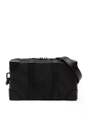 LOUIS VUITTON 2021-2026 Monogram Taurillon Soft Trunk Wallet Crossbody Bag - Black