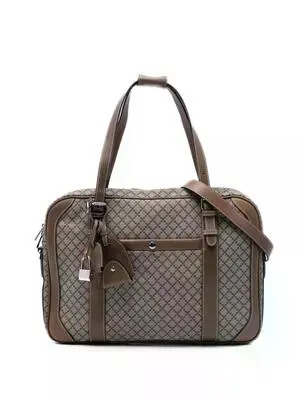 Gucci Diamante Coated Canvas Briefcase - Neutrals