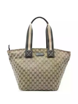 Gucci 2016-2026 Gg Canvas Web Tote Bag - Neutrals