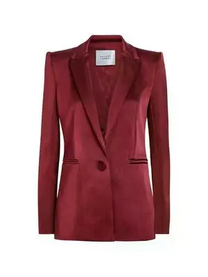 Galvan Satin Single-breasted Blazer - Red