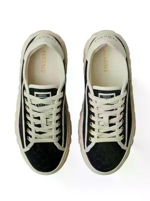Versace Greca Jacquard Canvas Platform Trainers