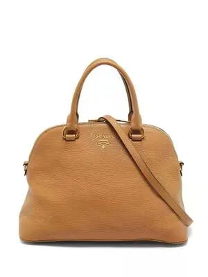 Prada Vitello Leather Dome Satchel Bag
