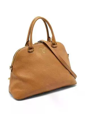 Prada Vitello Leather Dome Satchel Bag