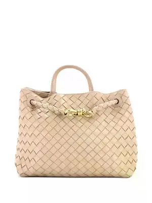 Bottega Veneta Intrecciato Nappa Medium Satchel Top Handle Bag - Neutrals