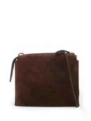 THE ROW 2021-2026 Mini Twin Suede Crossbody Bag - Brown