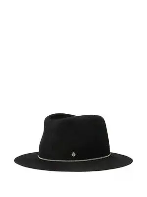 MAISON MICHEL André Logo-detail Fedora Hat - Black