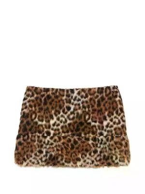 Marc Jacobs Faux-fur Leopard-print Skirt