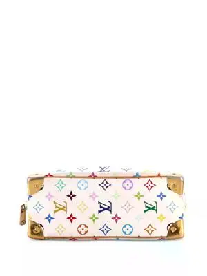 LOUIS VUITTON Monogram Multicolore Trouville Handbag Satchel - White