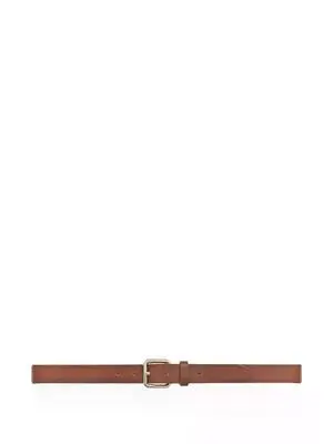 BGM LABEL Leather Buckle Belt - Brown