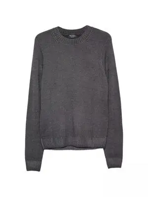 AROVESCIO Crew-neck Ribbed-trim Sweater - Grey