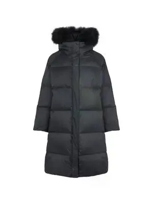 YVES SALOMON Lamb Wool-trim Down Jacket