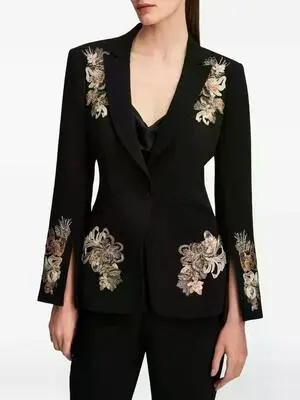 Cinq À Sept Floral-embroidered Blazer
