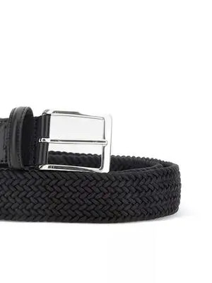 ATHISON Braided Leather-trim Belt