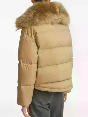 YVES SALOMON Lambswool-trim Down Jacket