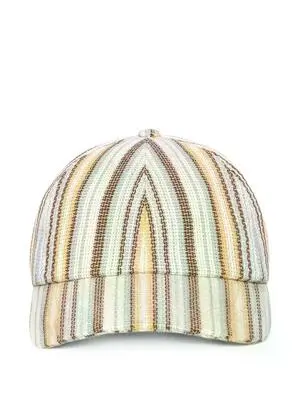 Drole De Monsieur Cotton Striped Baseball Cap