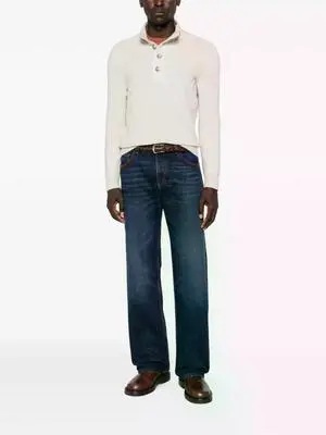 GRAN SASSO Button-up High-neck Sweater