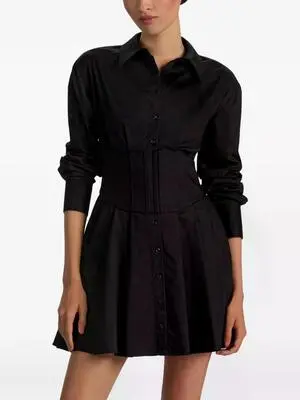 Alice + Olivia Corset-style Button-down Dress