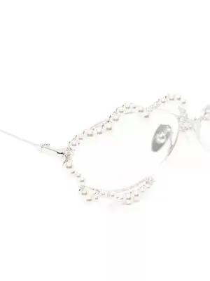 YVMIN Pearl-embellished Lip-frame Sunglasses