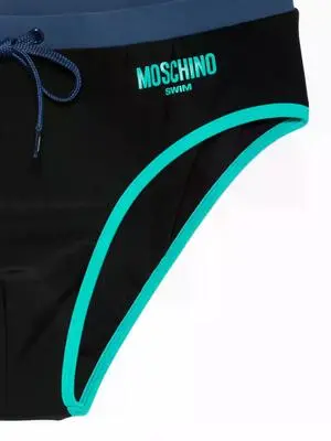Moschino Logo-print Drawstring Swimming Trunks