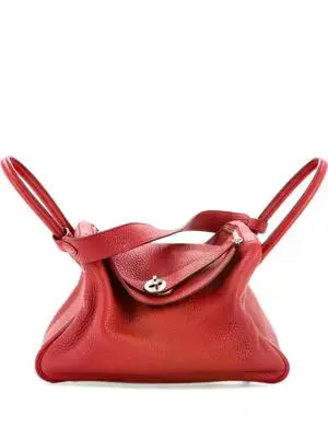 Hermès Lindy Bag Clemence 30 Shoulder Bag - Red