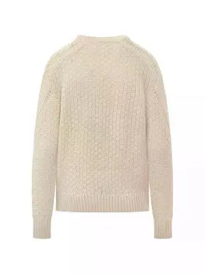 MARANT ETOILE Cable-knit Pointelle-trim Sweater