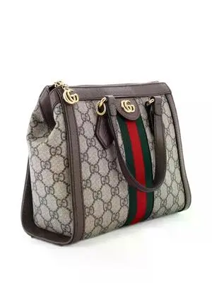 Gucci Ophidia Top Handle Gg Coated Canvas Small Tote Bag