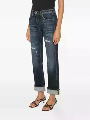 DONDUP Distressed Turn-up Jeans