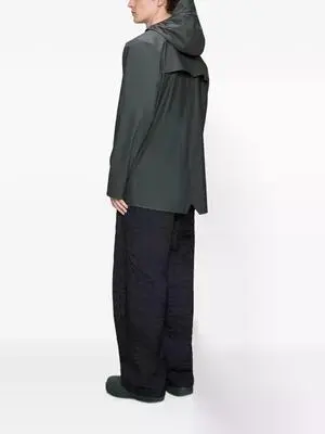 Rains Hooded Fishtail-hem Jacket