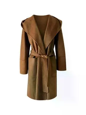 Max Mara Hooded Belted Coat