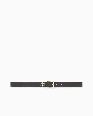 Armani Exchange Tongue Belt In Split Leather