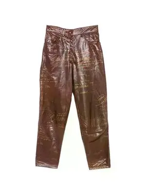A.N.G.E.L.O. VINTAGE CULT Leather Trousers - Brown