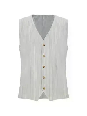 Issey Miyake Button Detailed Vests For Men
