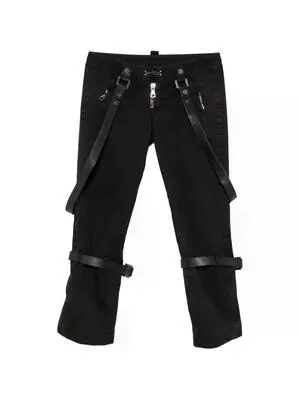 Dsquared2 2000s Strap-detail Trousers - Black