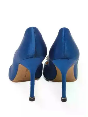 Manolo Blahnik Hangisi Buckle Heeled Pumps