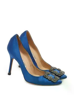 Manolo Blahnik Hangisi Buckle Heeled Pumps