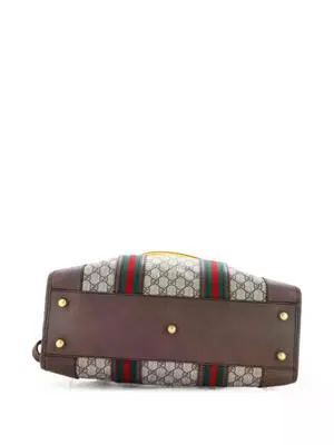 Gucci Neo Vintage Web Duffle Bag Gg Coated Canvas Medium Travel Bag