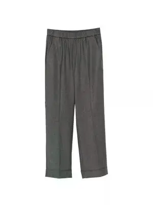 ROSSO 35 Elasticated-waistband Turned-up-cuff Trousers